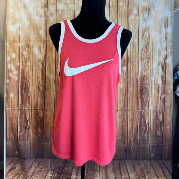 Nike | Tops | Nike Womens Retro Swoosh Logo Ringer Tank Top Orange Size ...